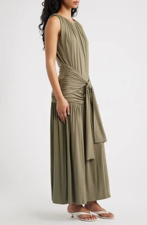 Line & Dot Nua Tie Front Knit Maxi Dress