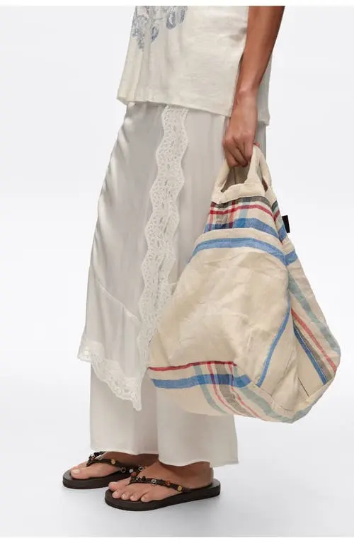 Bimba Y Lola Linen Maxi Bag