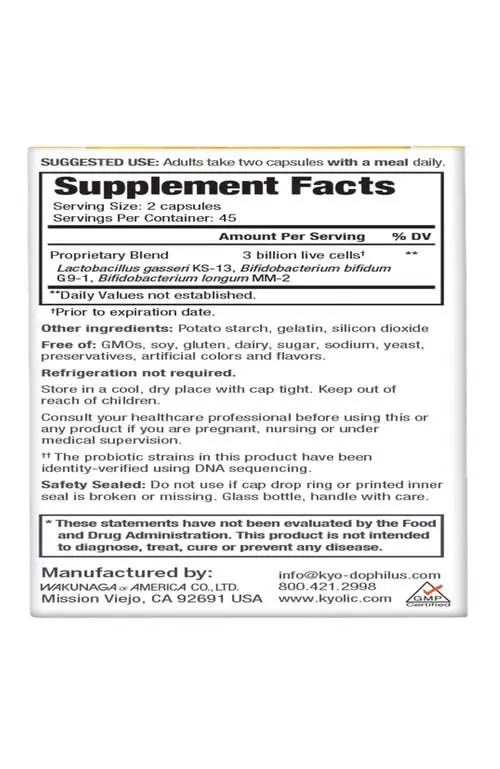 KYOLIC Kyo-dophilus Daily Probiotic, Immune Health & Digestive Support