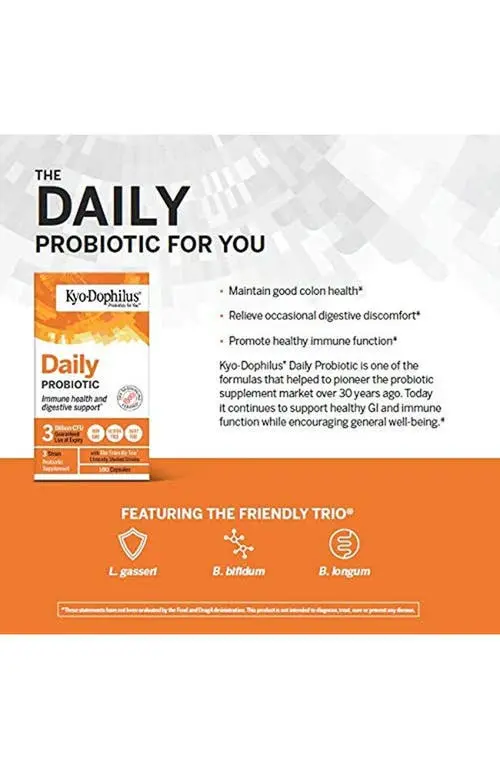 KYOLIC Kyo-dophilus Daily Probiotic, Immune Health & Digestive Support