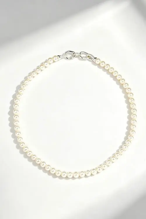 CLASSICHARMS Audrey Ocean Pearl Necklace - Silver