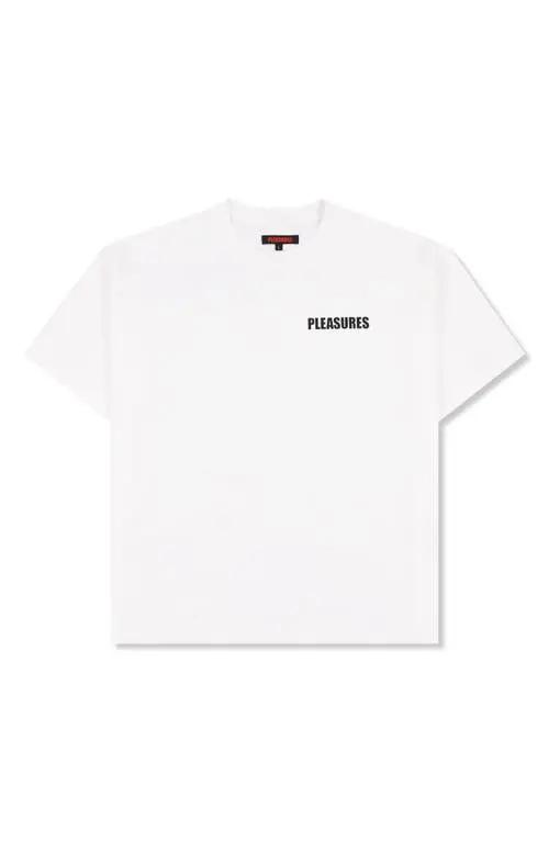 PLEASURES Impact Heavyweight Cotton Graphic T-shirt - White