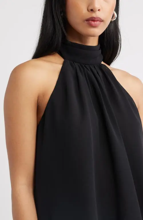 OPEN EDIT Asymmetrical Woven Top - Black