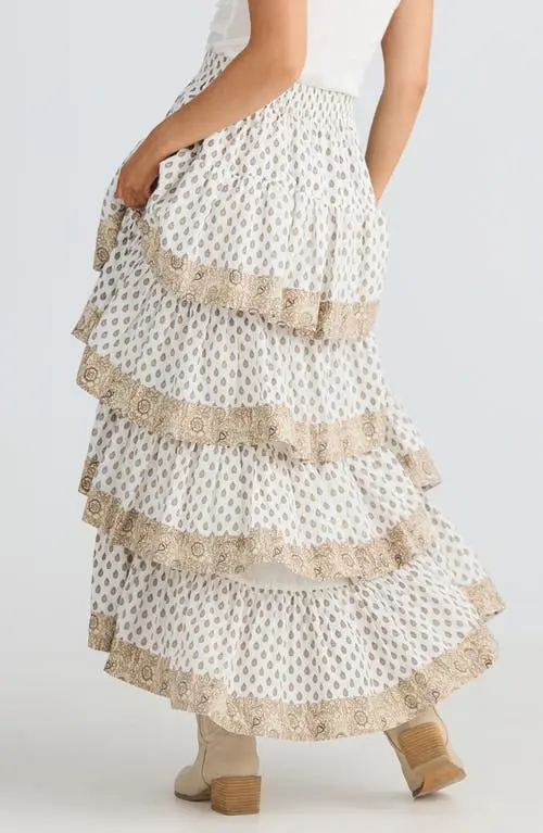 TALISMAN THE LABEL Silvana Tiered Maxi Skirt