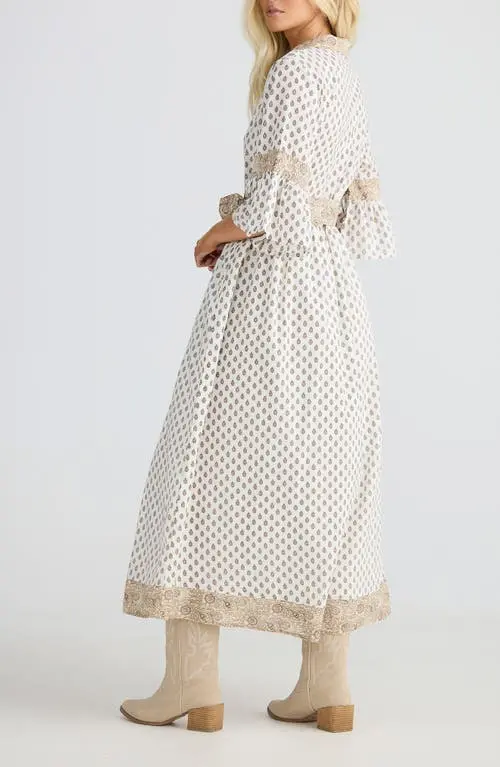 TALISMAN THE LABEL Aurelia Print Tie Waist Maxi Dress