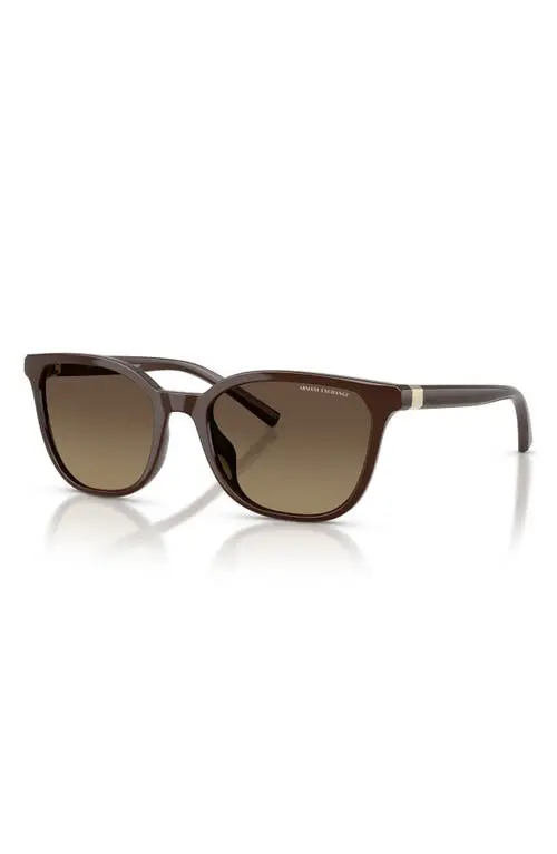 Armani Exchange 54mm Gradient Polarized Cat Eye Sunglasses