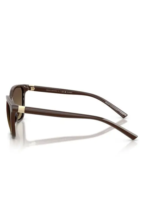 Armani Exchange 54mm Gradient Polarized Cat Eye Sunglasses