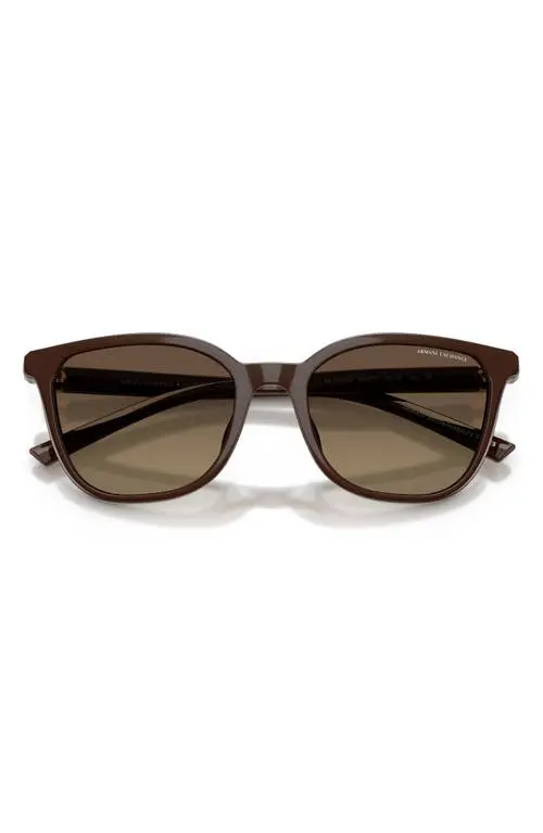 Armani Exchange 54mm Gradient Polarized Cat Eye Sunglasses