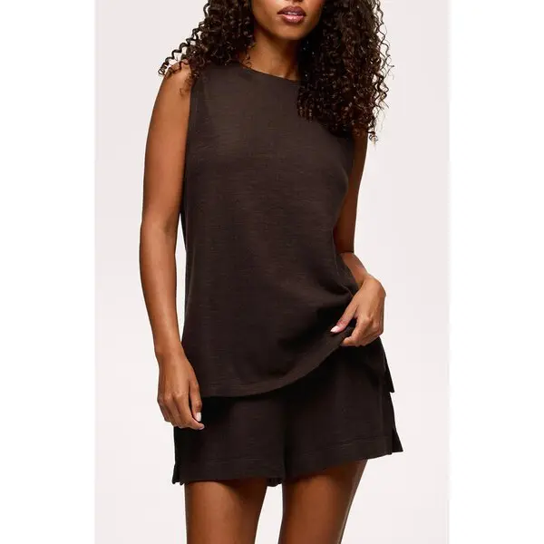 NUUDS Resort Tank And Shorts Set - Espresso