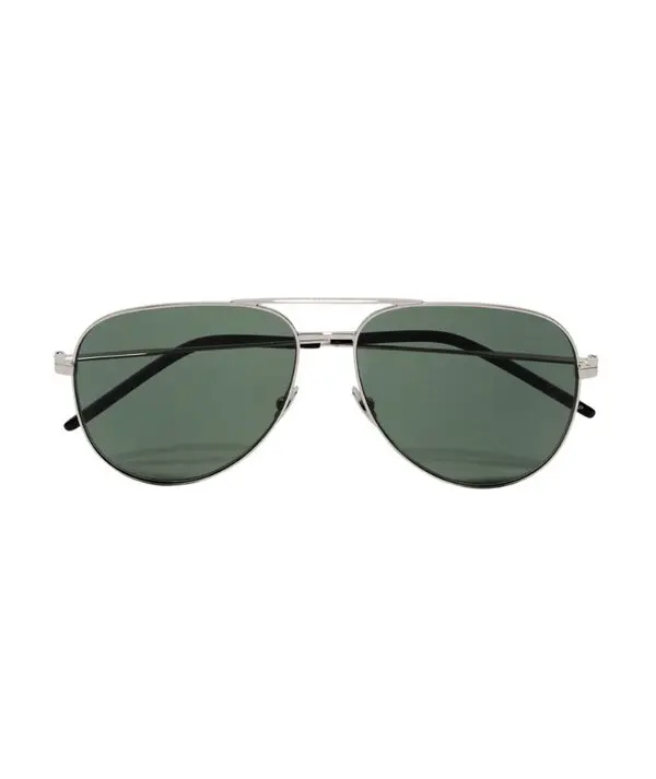Saint Laurent Classic 11 Aviator-style Silver-tone Sunglasses
