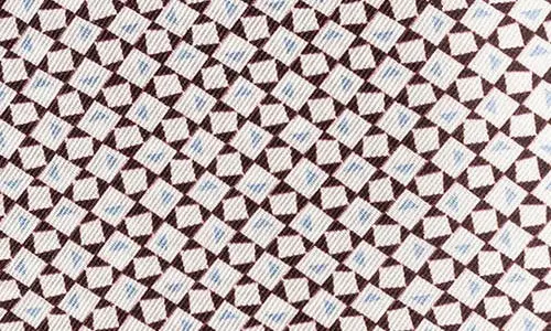 Eton Geometric Print Silk Twill Pocket Square