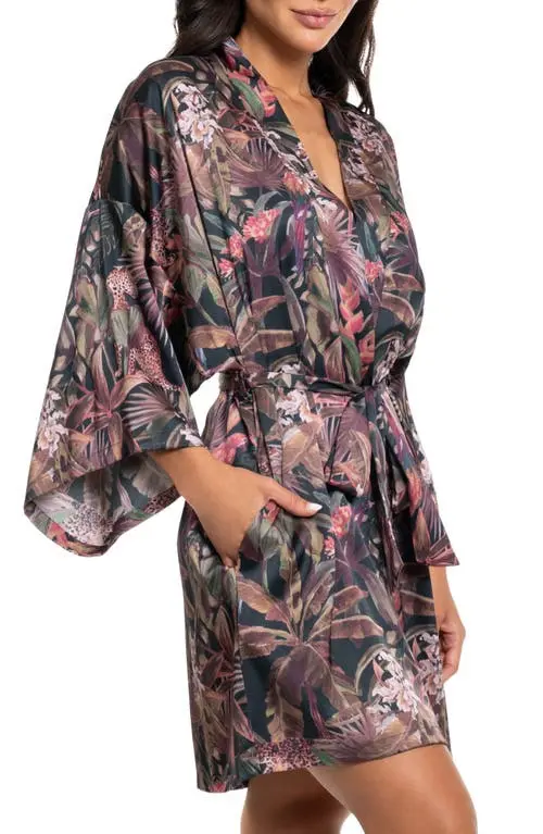 MIDNIGHT BAKERY Print Satin Robe