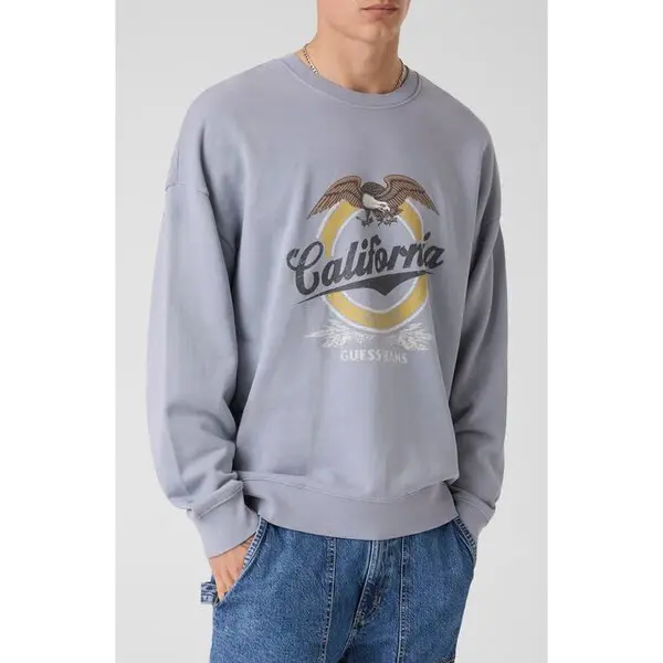 Guess Eagle Graphic Sweatshirt - Light Blue