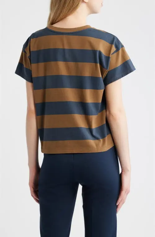 Rag & Bone Kelly Stripe Boxy T-shirt - Cocoa Multi