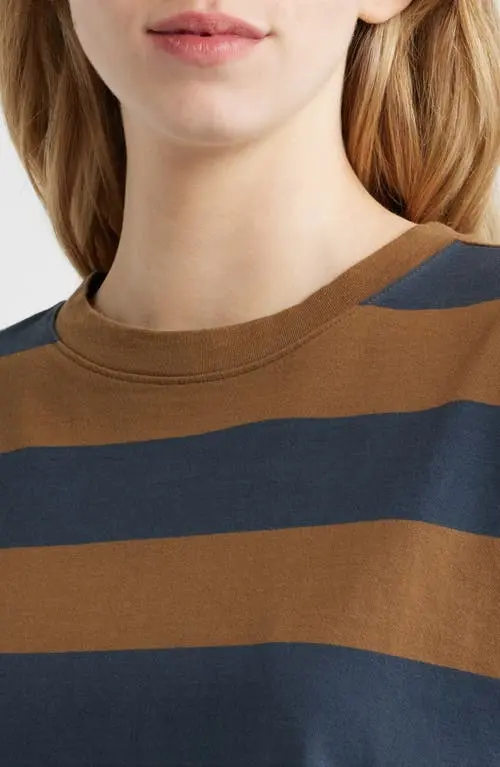 Rag & Bone Kelly Stripe Boxy T-shirt - Cocoa Multi