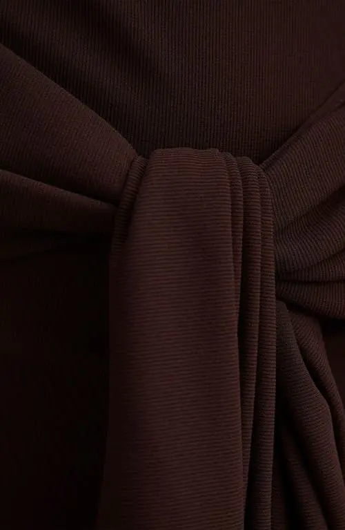 EVER NEW Piper Draped One-shoulder Midi Dress