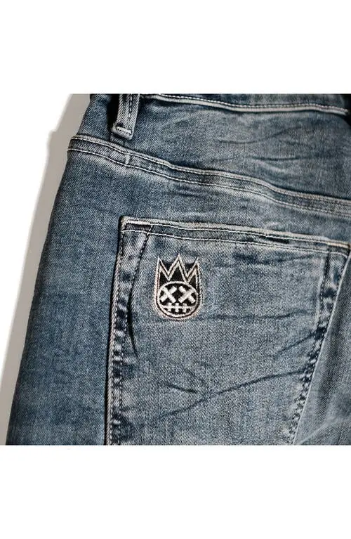 CULT OF INDIVIDUALITY Rebel Distressed Straight Leg Jeans