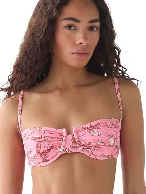 Kate Spade New York Ruched Underwire Bikini Top