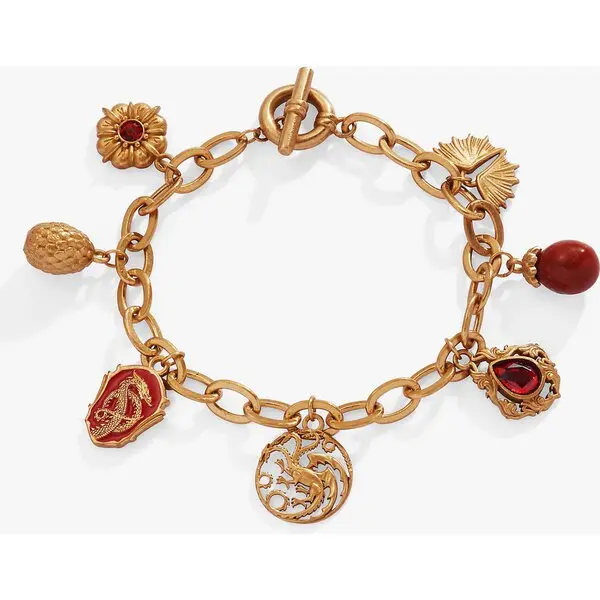 ALEX AND ANI House Of The Dragon Toggle Multi-charm Bracelet - Gold