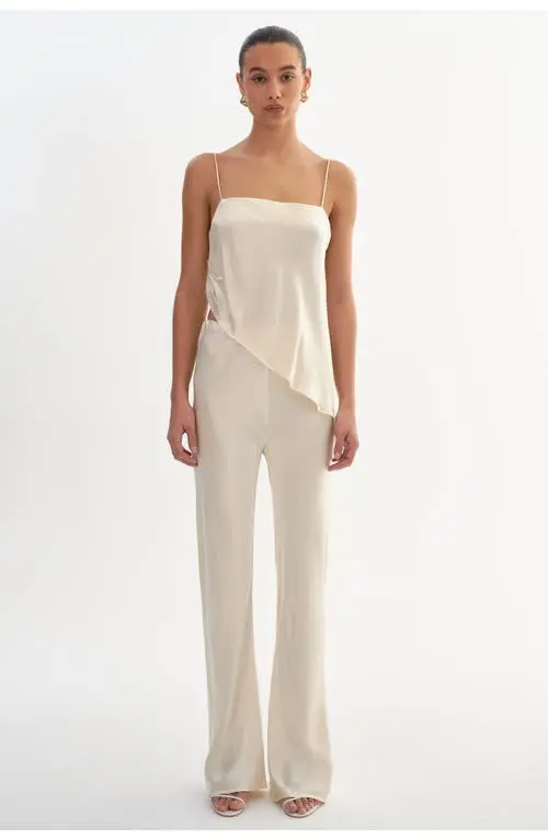 LAMARQUE Solange Asymmetric Satin Cami - Cream