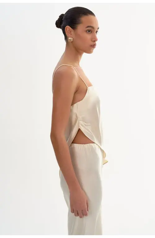 LAMARQUE Solange Asymmetric Satin Cami - Cream