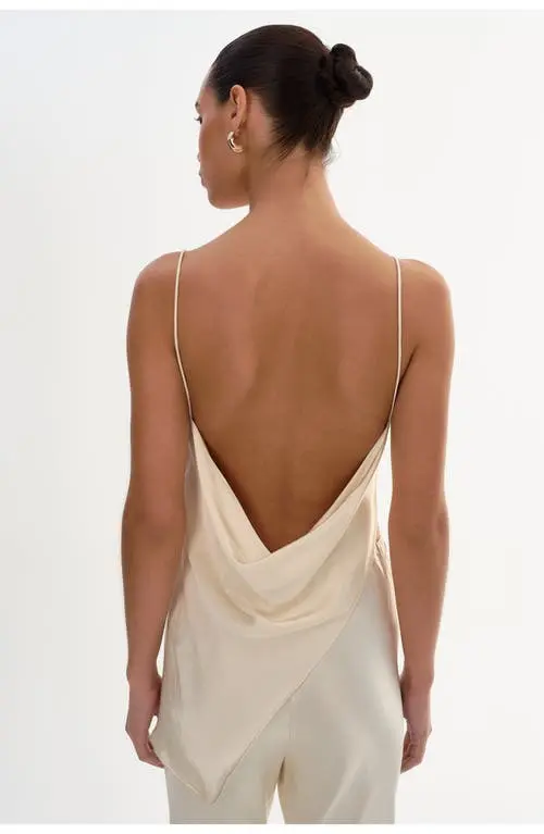 LAMARQUE Solange Asymmetric Satin Cami - Cream