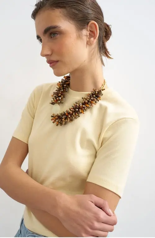 Topshop Shrunken Cotton T-shirt