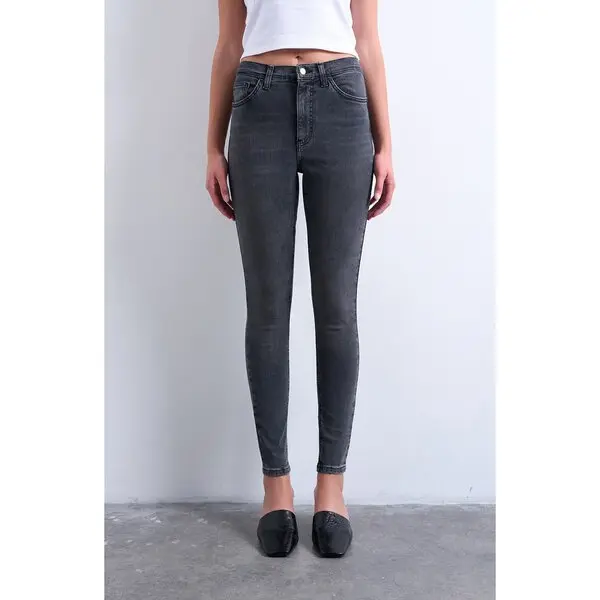 Topshop Jamie High Waist Skinny Jeans - Black