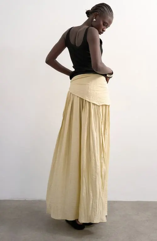 Topshop Sash Tie Crinkle Maxi Skirt