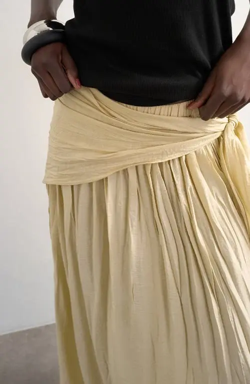 Topshop Sash Tie Crinkle Maxi Skirt