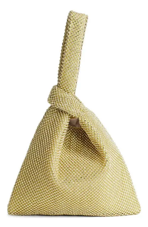 Topshop Gwyn Embellished Wristlet Bag - Gold