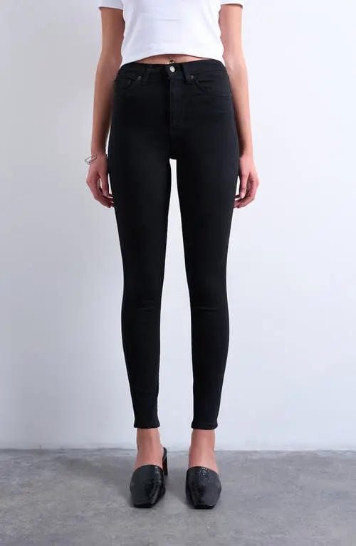 Topshop Jamie High Waist Skinny Jeans - Black