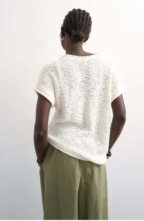 Topshop Open Stitch Knit Asymmetric Top