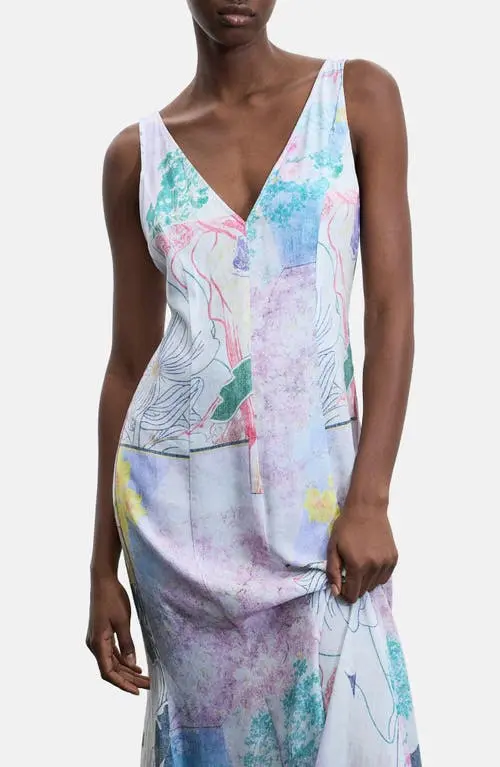 Desigual Floral Dress And Pointelle Sweater Set