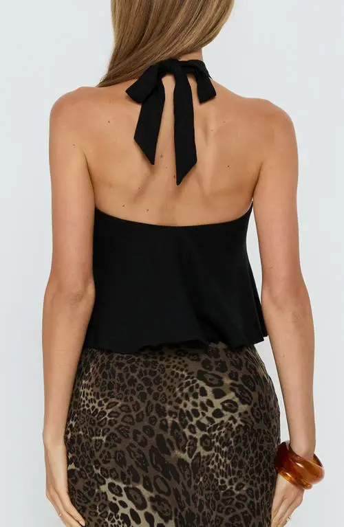 Princess Polly Aquaria Linen Blend Halter Top