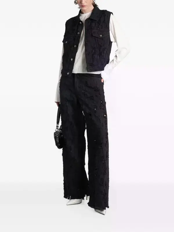 HAIKURE Ryder Bull Destroy Denim Gilet