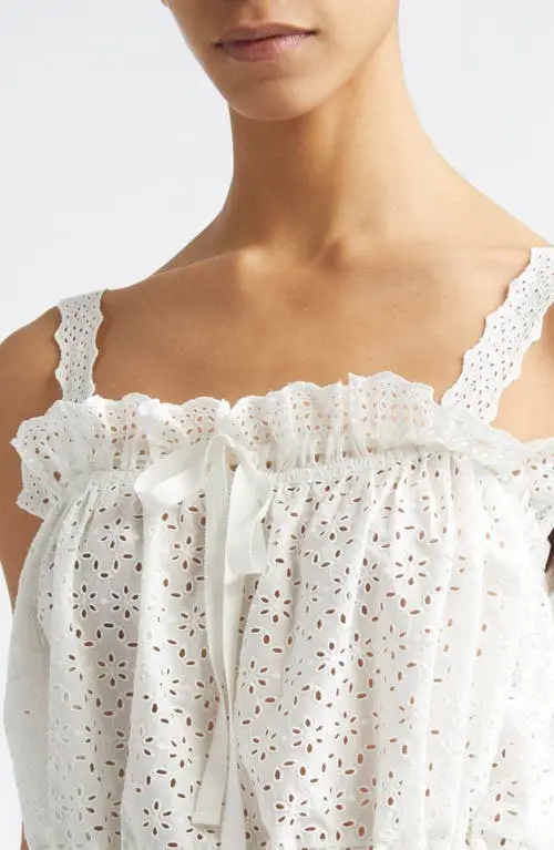 Ulla Johnson Isola Cotton Eyelet Top