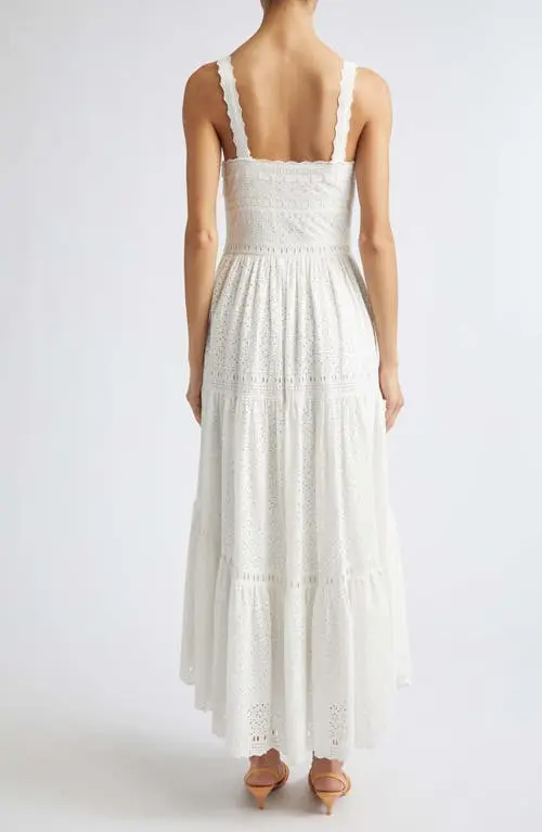 Ulla Johnson Constance Eyelet Sleeveless Cotton Maxi Dress