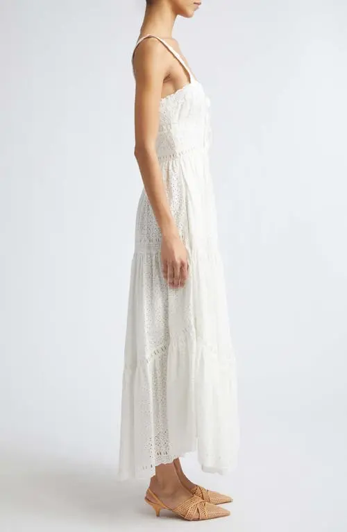 Ulla Johnson Constance Eyelet Sleeveless Cotton Maxi Dress