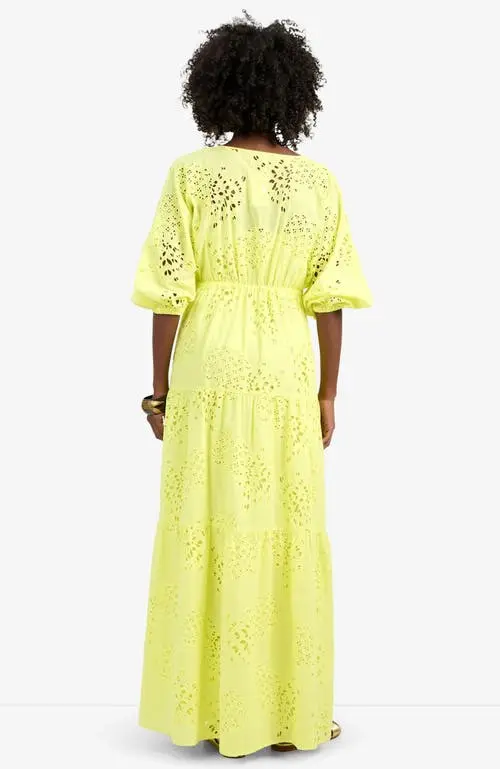 Trina Turk Arco Iris Cotton Eyelet Maxi Dress