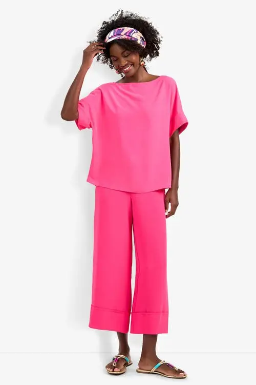Trina Turk Sofie Georgette Top - Whitewash