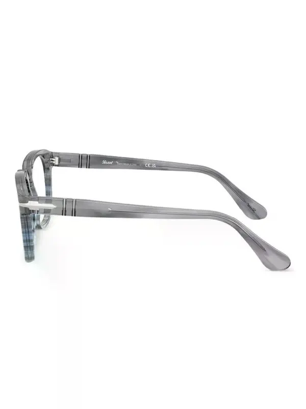 Persol Striped Square Frame Glasses