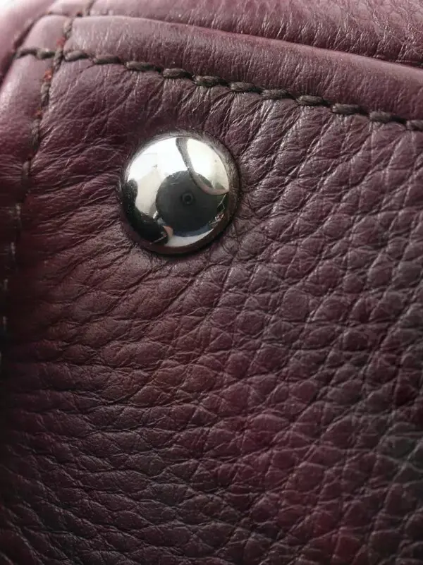 Miu Miu Burgundy Leather Tote Bag