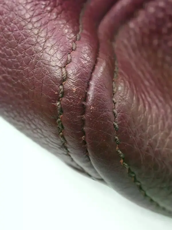 Miu Miu Burgundy Leather Tote Bag