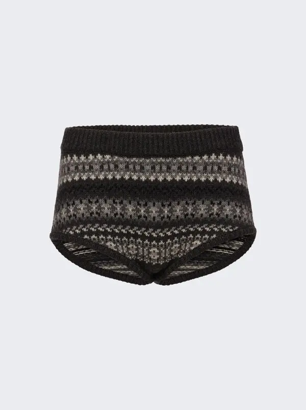Magda Butrym Knitted Fair Isle Shorts