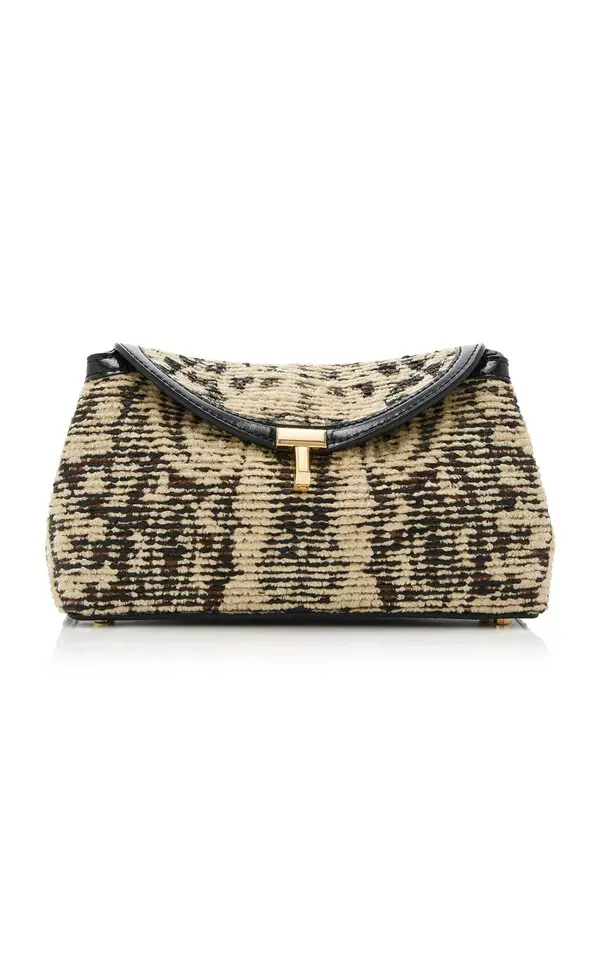 TOTEME T-lock Paisley Clutch - Black