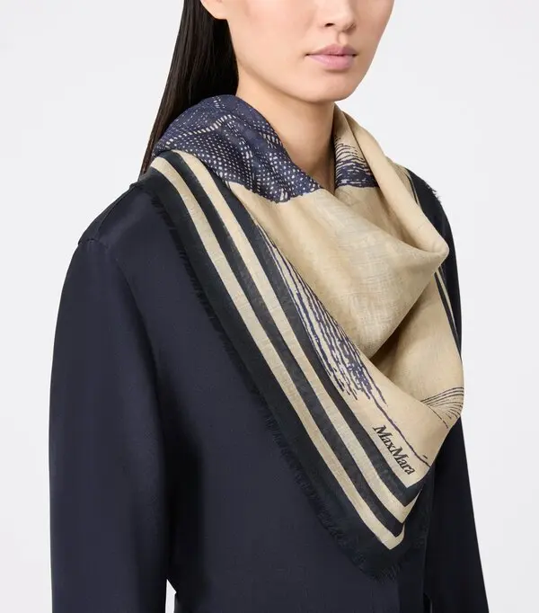 Max Mara Silk Printed Scarf