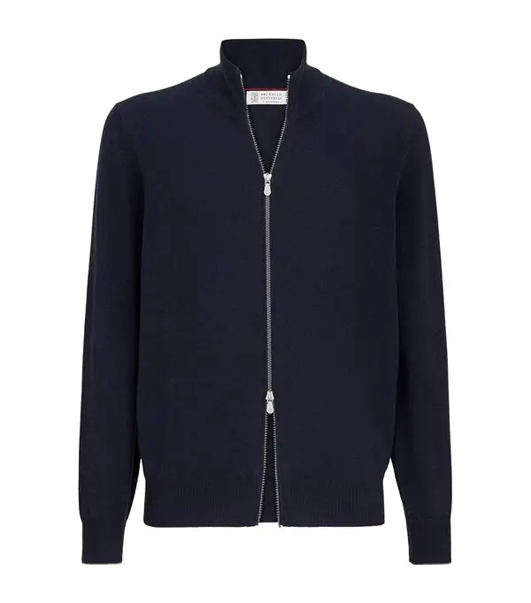 Brunello Cucinelli Cashmere Zip-up Cardigan