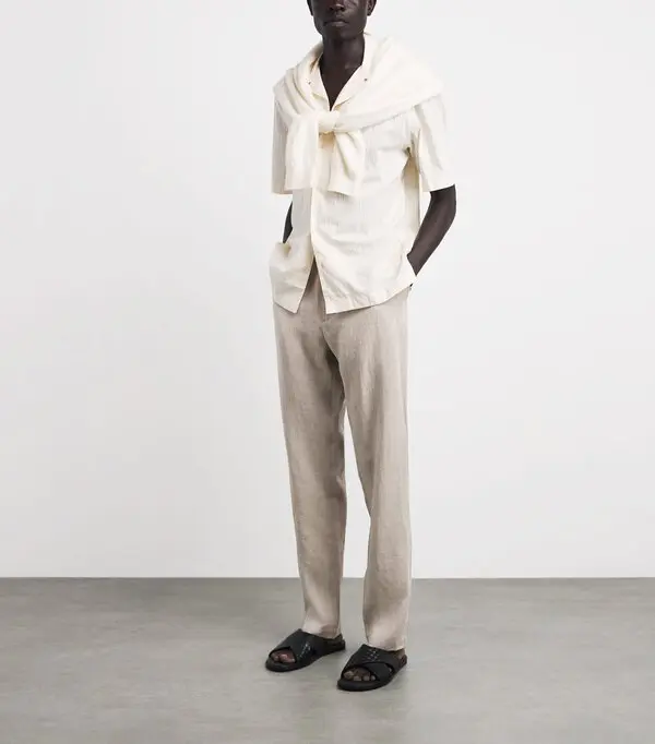 Sunspel Linen Drawstring Trousers