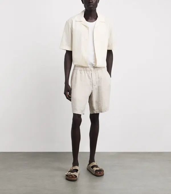 Sunspel Cotton Textured Stripe Shirt